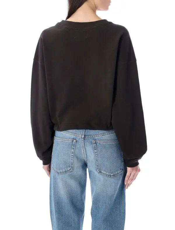 Isabel Marant Étoile Margo Cropped Logo Sweatshirt - Black