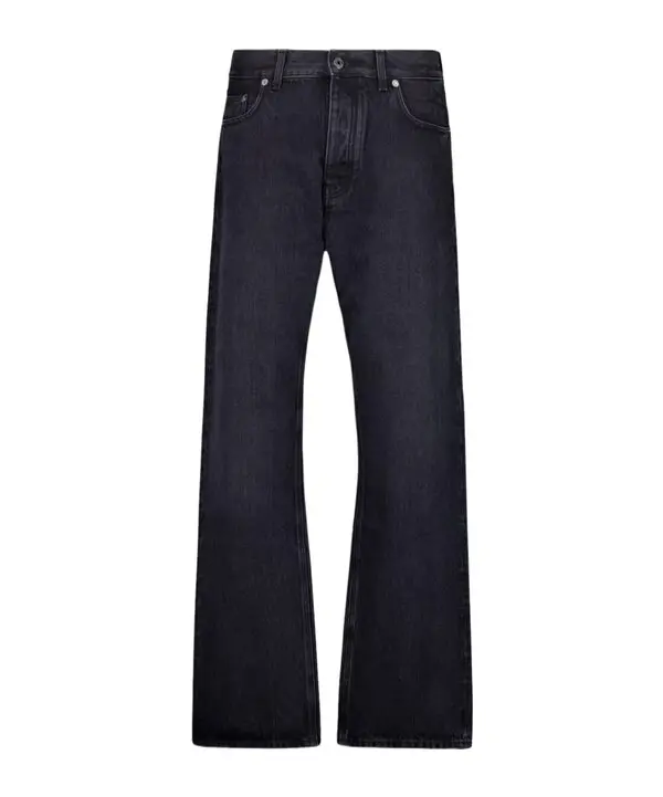 Off-White Logo Patch Straight Leg Jeans