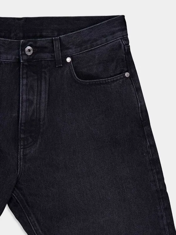 Off-White Logo Patch Straight Leg Jeans