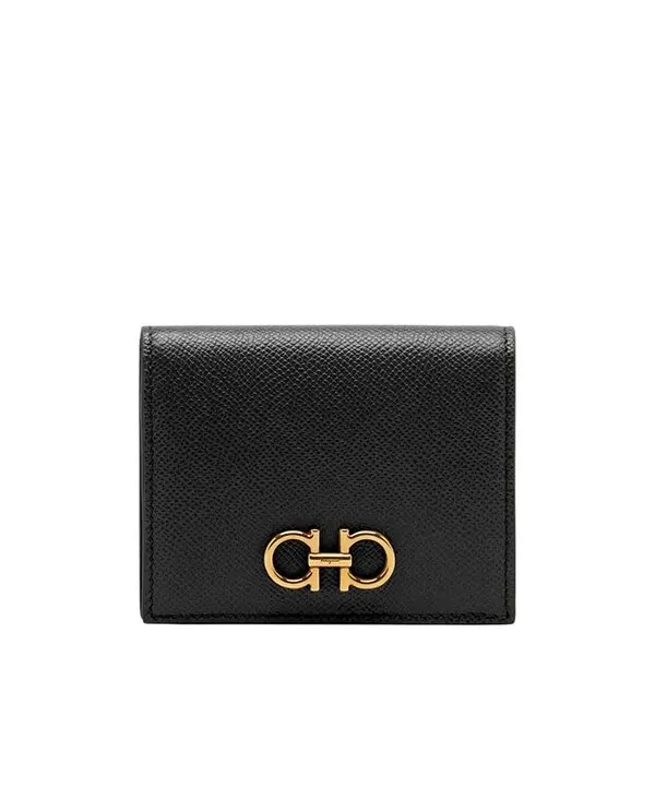 FERRAGAMO Gancini Wallet - Black