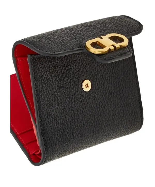 FERRAGAMO Gancini Wallet - Black