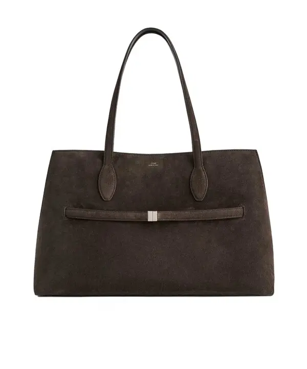 TOTEME Logo Embossed Lounge Tote Bag - Brown