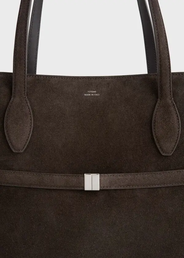 TOTEME Logo Embossed Lounge Tote Bag - Brown