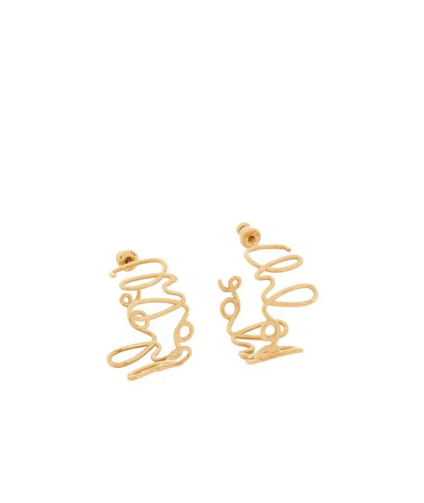 Chloé The Iconic Hoop Earrings - Vintage Gold