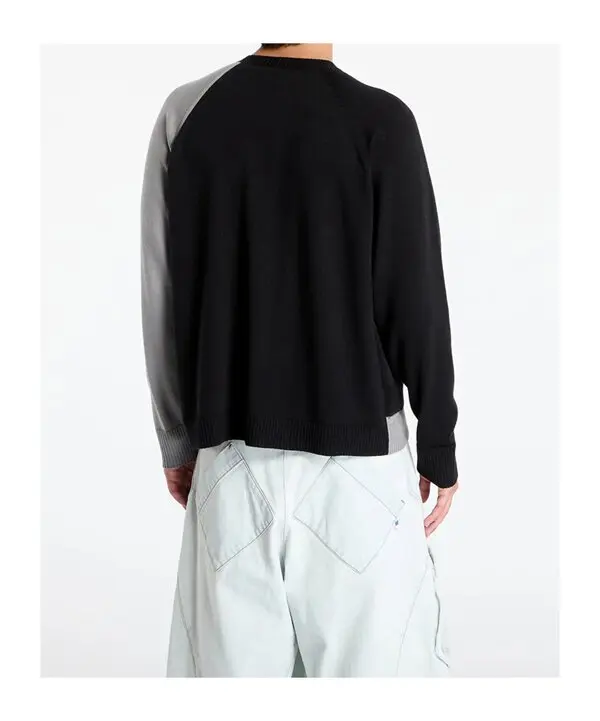 Y3 Logo Embossed Crewneck Knitted Jumper - Black