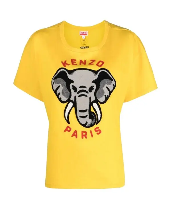 Kenzo Motif Embroidered Crewneck T-shirt
