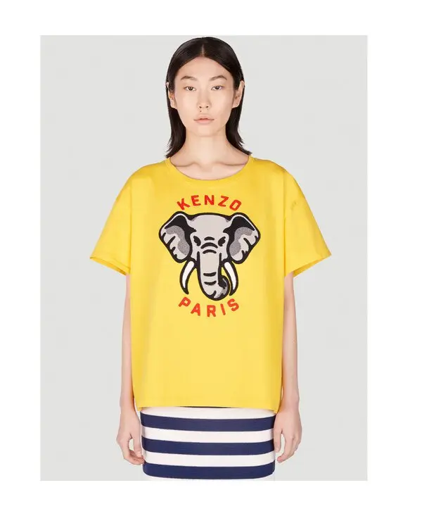 Kenzo Motif Embroidered Crewneck T-shirt