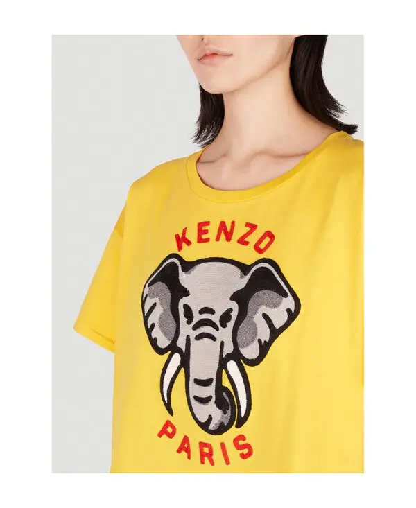 Kenzo Motif Embroidered Crewneck T-shirt