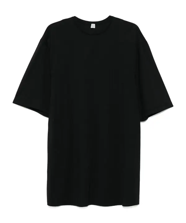 TOTEME Crewneck T-shirt With Short Sleeves - Black