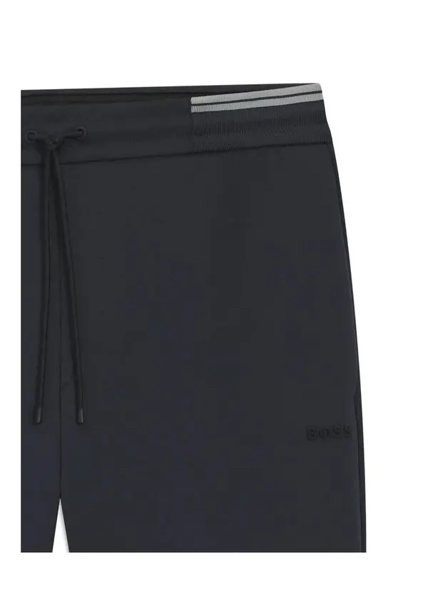 Hugo Boss Drawstring Track Shorts With Logo Detail - Black
