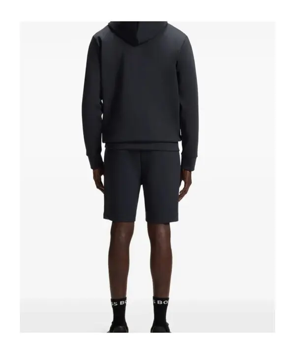 Hugo Boss Drawstring Track Shorts With Logo Detail - Black