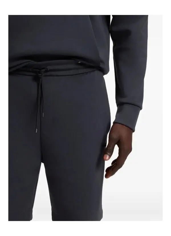 Hugo Boss Drawstring Track Shorts With Logo Detail - Black