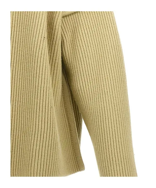JIL SANDER Geometric Neckline Knitted Jumper - Nude