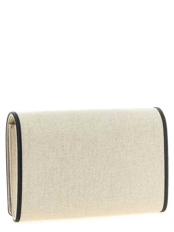 TOTEME T-flap Envelope Clutch With Detachable Wrist Strap - Beige
