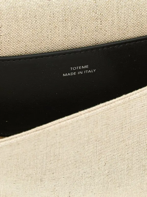 TOTEME T-flap Envelope Clutch With Detachable Wrist Strap - Beige
