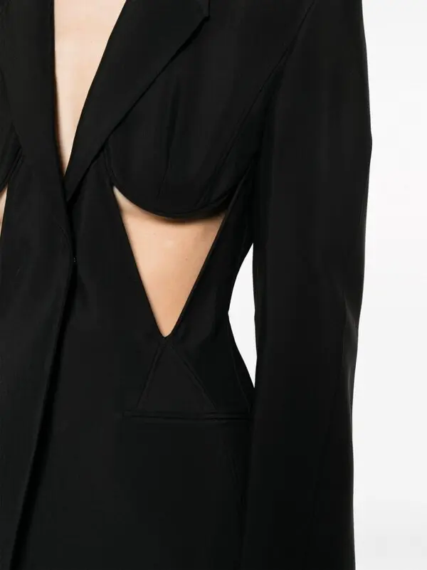 MUGLER Cut-out Single Button Jacket