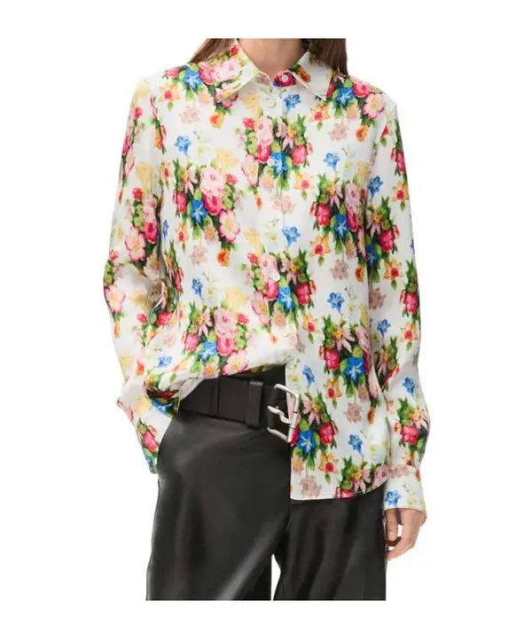Loewe Floral Print Long Sleeve Shirt