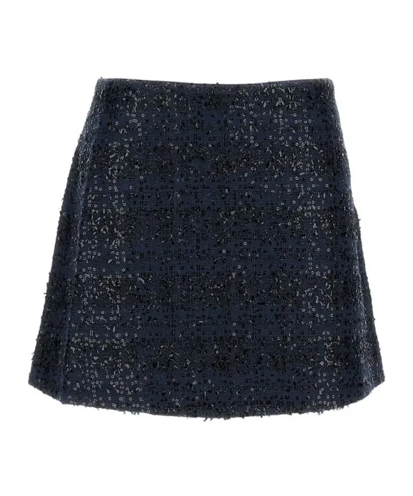 ROTATE BY BIRGER CHRISTENSEN Sequin-embellished Bouclé Skirt