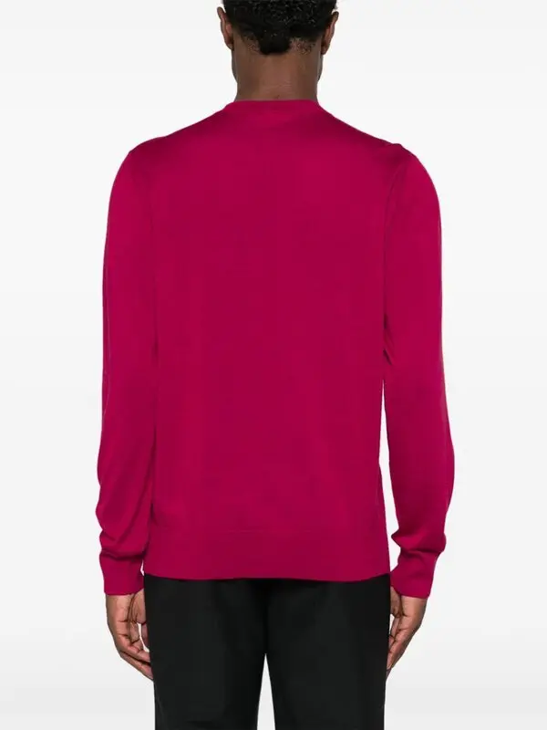 Dsquared2 Crew Neck Logo Long Sleeve Sweater - Red