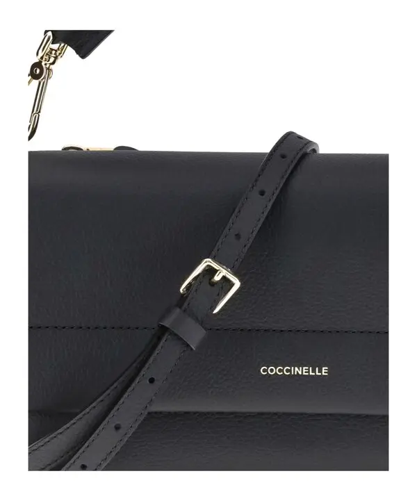 COCCINELLE Boheme Grana Double Small Shoulder Bag - Black