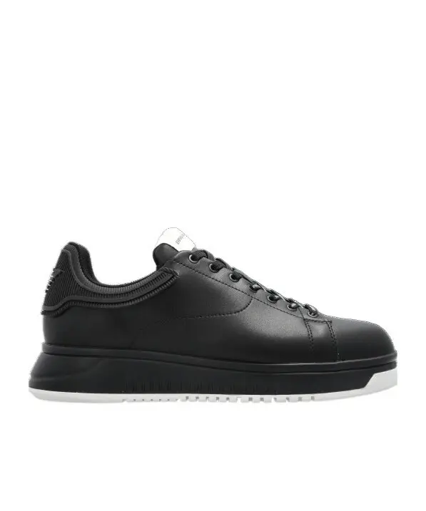 Emporio Armani Round Toe Lace-up Sneakers