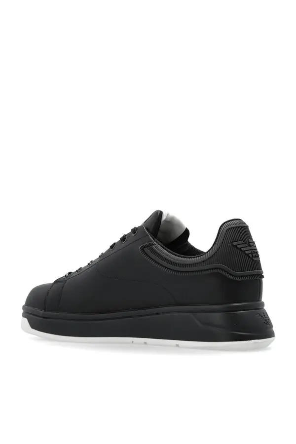 Emporio Armani Round Toe Lace-up Sneakers