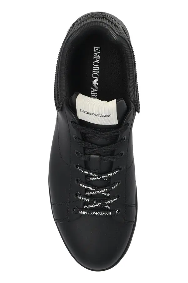 Emporio Armani Round Toe Lace-up Sneakers