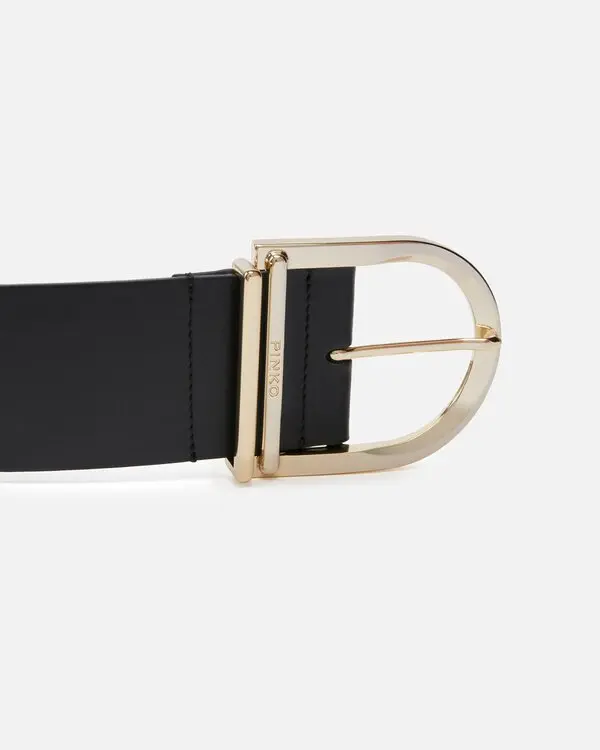 Pinko Maxi Buckle Leather Belt