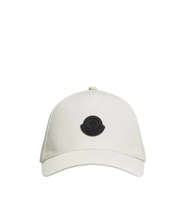 Moncler Logo Patch Baseball Cap - White