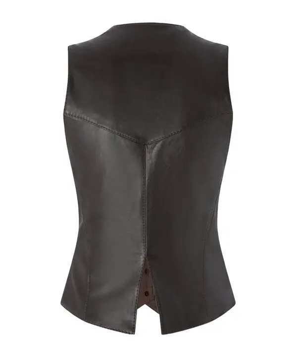 Pinko Single-breasted Leather Vest