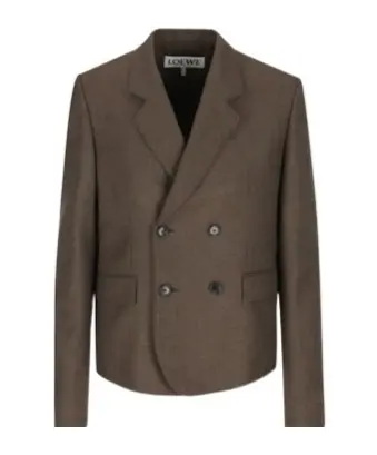 Loewe Double Breasted Tailored Blazer - Brown