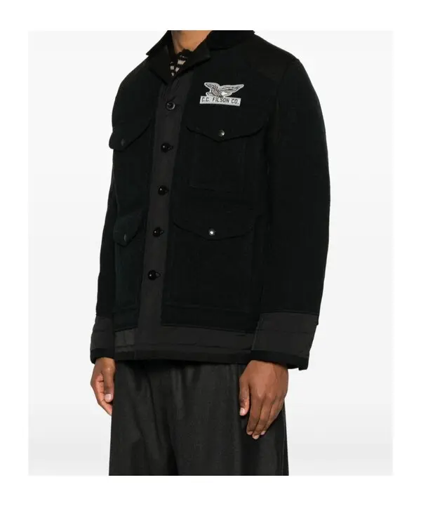 Junya Watanabe Collared Long-sleeved Casual Jacket - Black