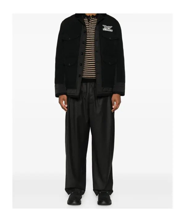Junya Watanabe Collared Long-sleeved Casual Jacket - Black