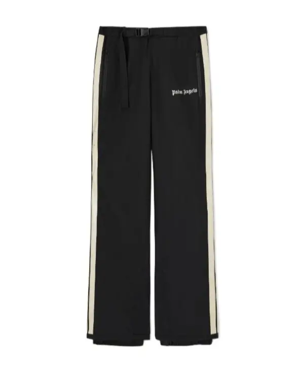 Palm Angels Logo Printed Track Ski Pants - Black