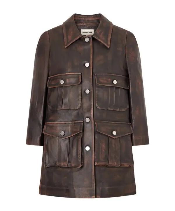 SHUSHU/TONG Leather Utility Jacket