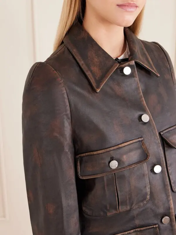 SHUSHU/TONG Leather Utility Jacket