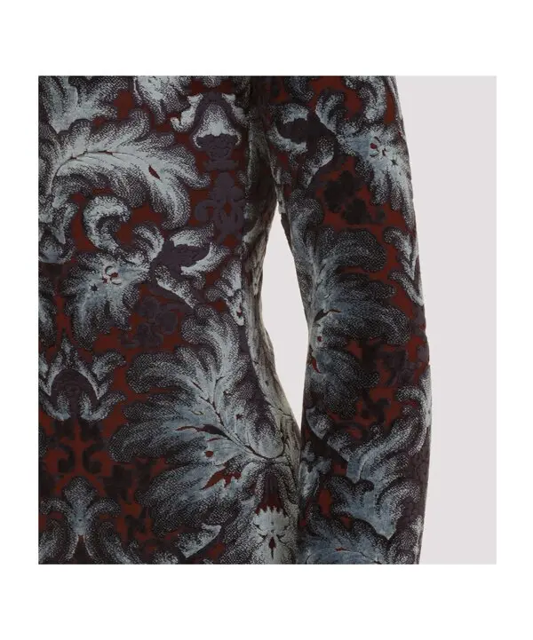 Etro Paisley Printed Long Sleeve Midi Dress