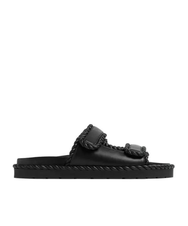 Bottega Veneta Jack Flat Mules With Braided Detailing - Black