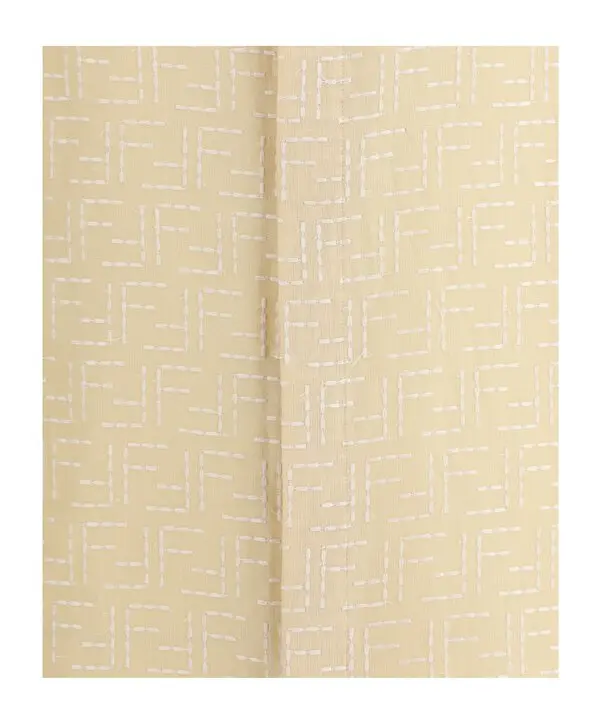 Fendi Ff Jacquard Short-sleeved Shirt - Yellow