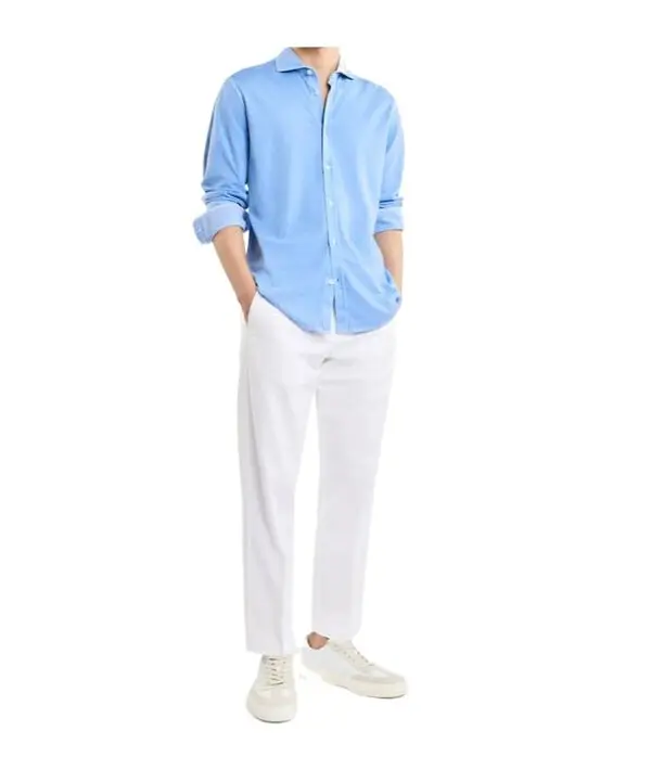 FAY French Collar Logo Shirt