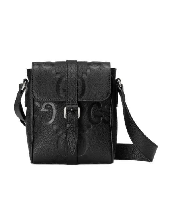 Gucci Small Jumbo Gg Messenger Bag - Black