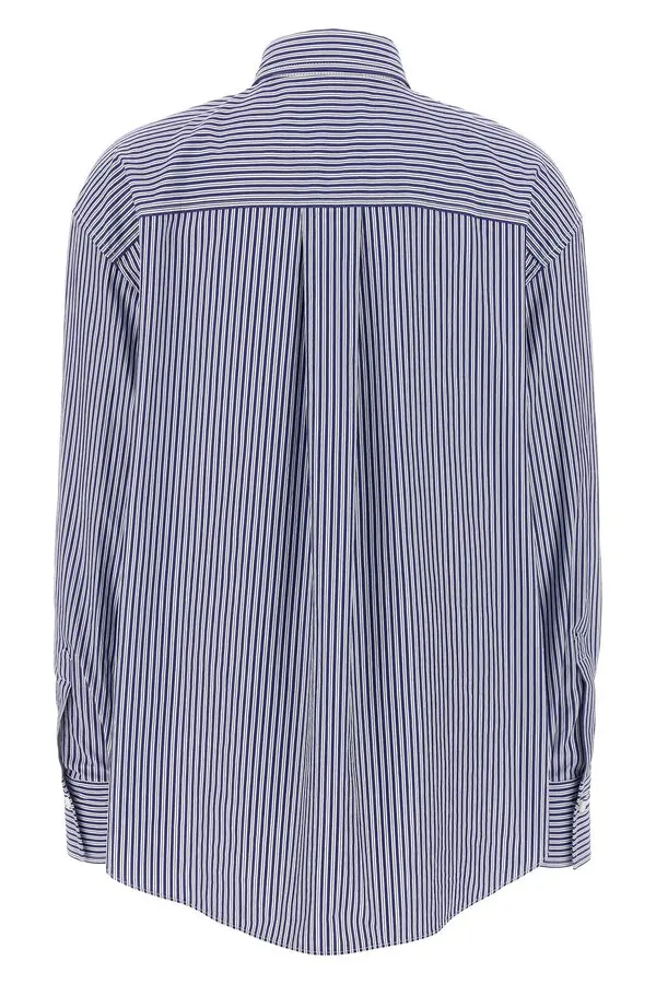 Brunello Cucinelli Striped Shirt With Monile Detail