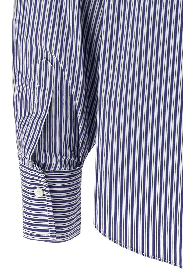 Brunello Cucinelli Striped Shirt With Monile Detail
