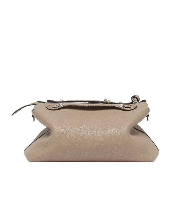 Fendi Selleria Large Shoulder Bag - Grey