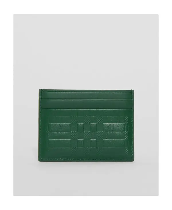 Burberry Plaid Embossed Card Holder