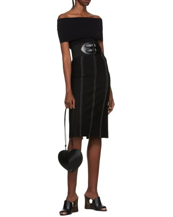 Alaïa Le Coeur Heart-shape Crossbody Bag - Black