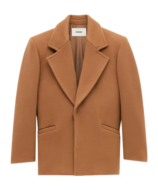 Saint Laurent Single-breasted Coat With Notched Lapel