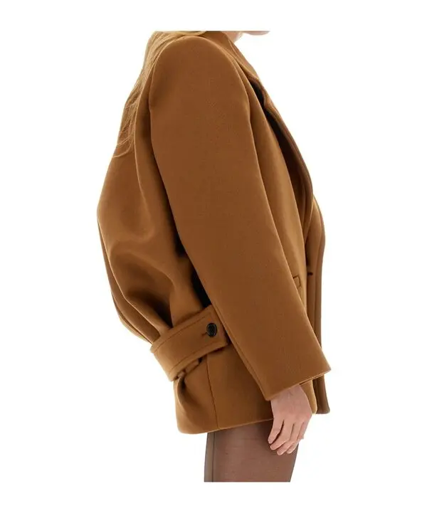 Saint Laurent Single-breasted Coat With Notched Lapel