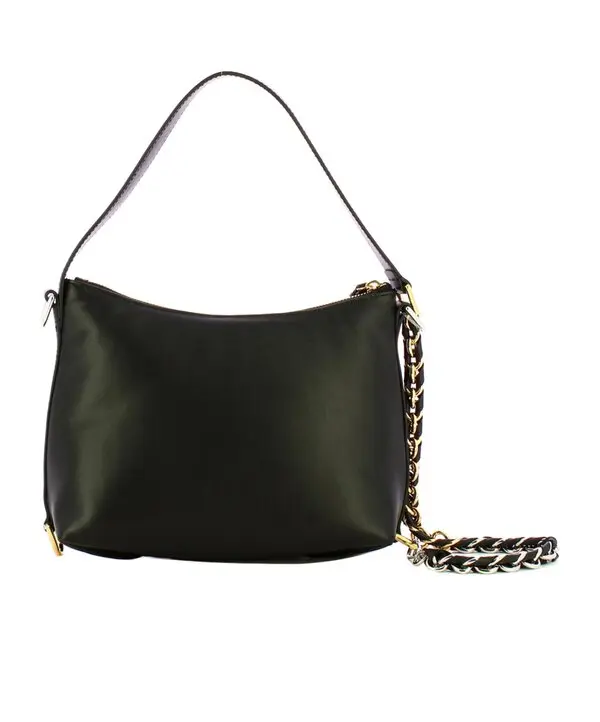 COCCINELLE Logo Printed Zipped Shoulder Bag - Black