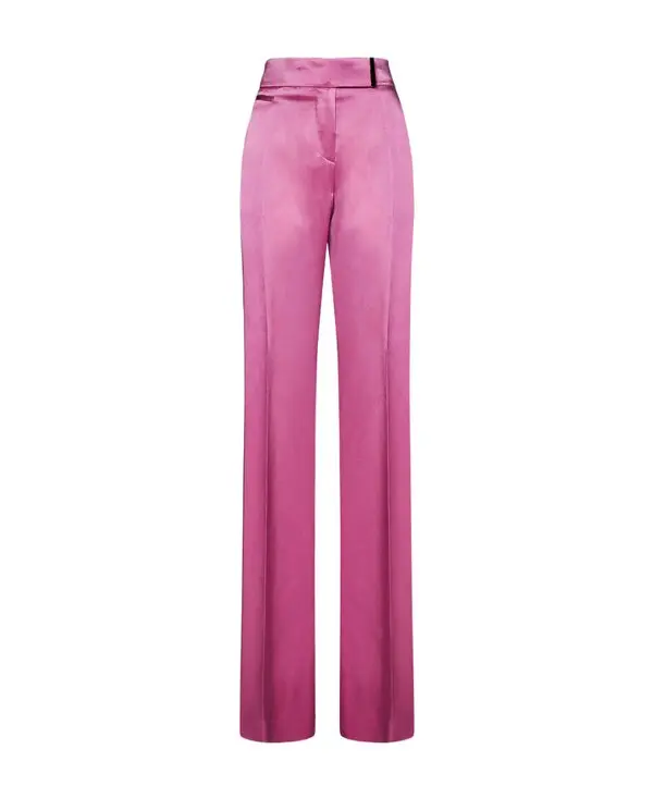 TOM FORD High Waisted Wide Leg Trousers - Pink